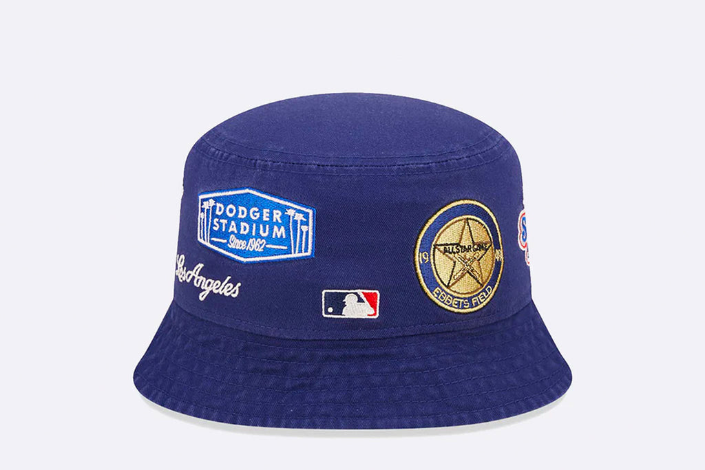 New Era LA Dodgers Cooperstown Multi Patch Bucket Hat | Consuela Store