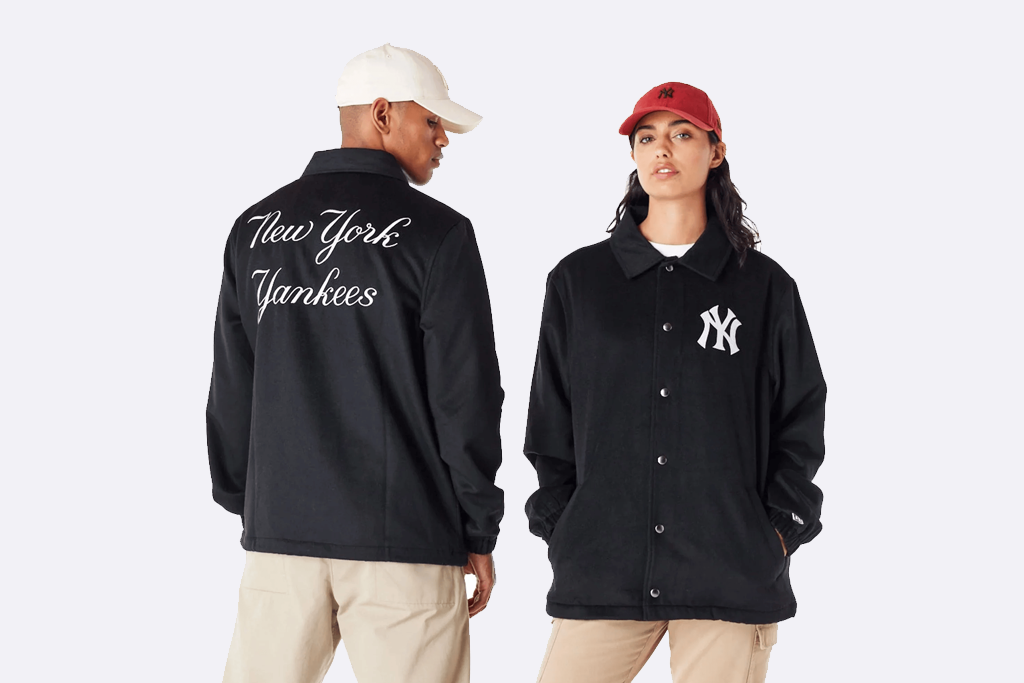 New York Yankees MLB Black Wool Coach Jacket | Consuela Store